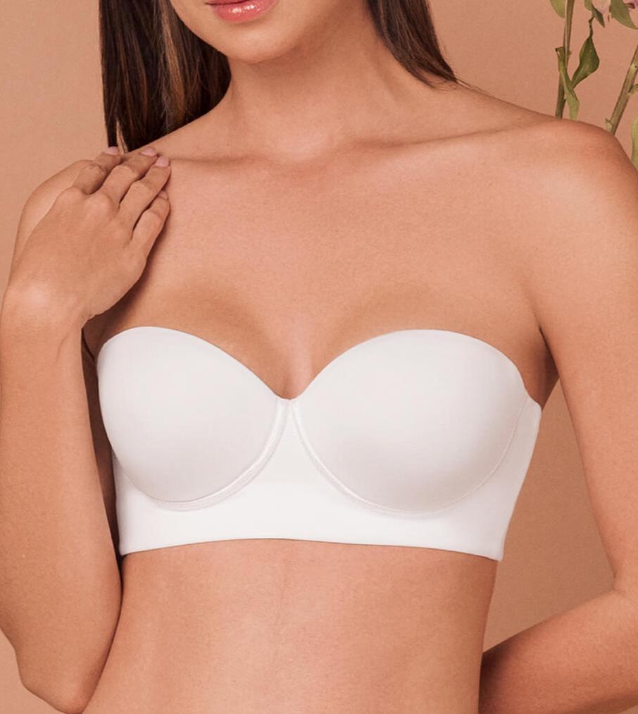 Brasier strapless espalda semiancha Vanessa talla 34– Feria del Brasier