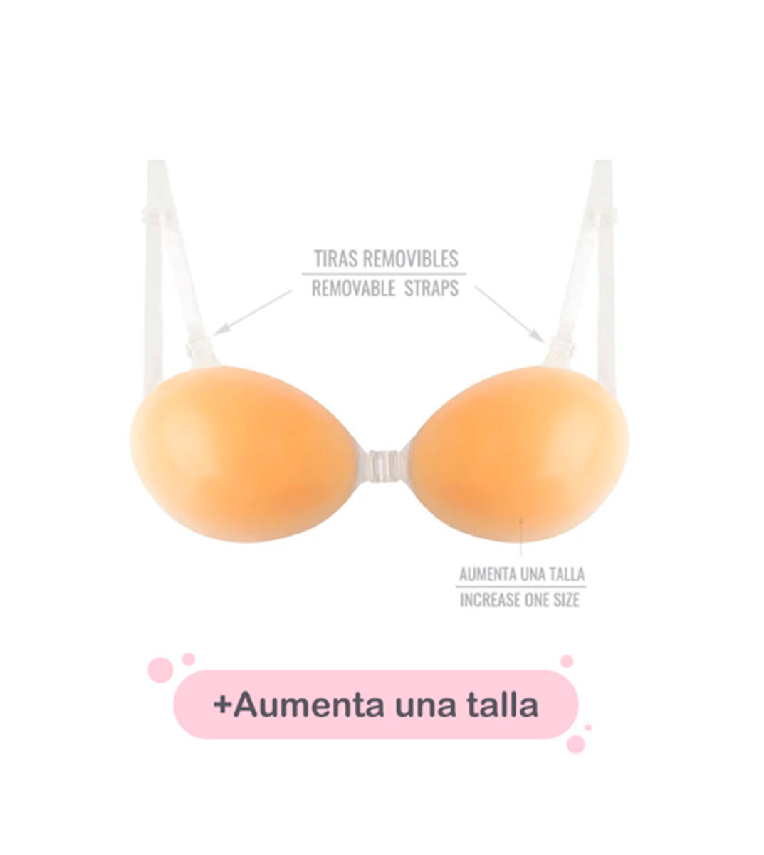 Brasier adhesivo de silicona con realce talla 36– Feria del Brasier