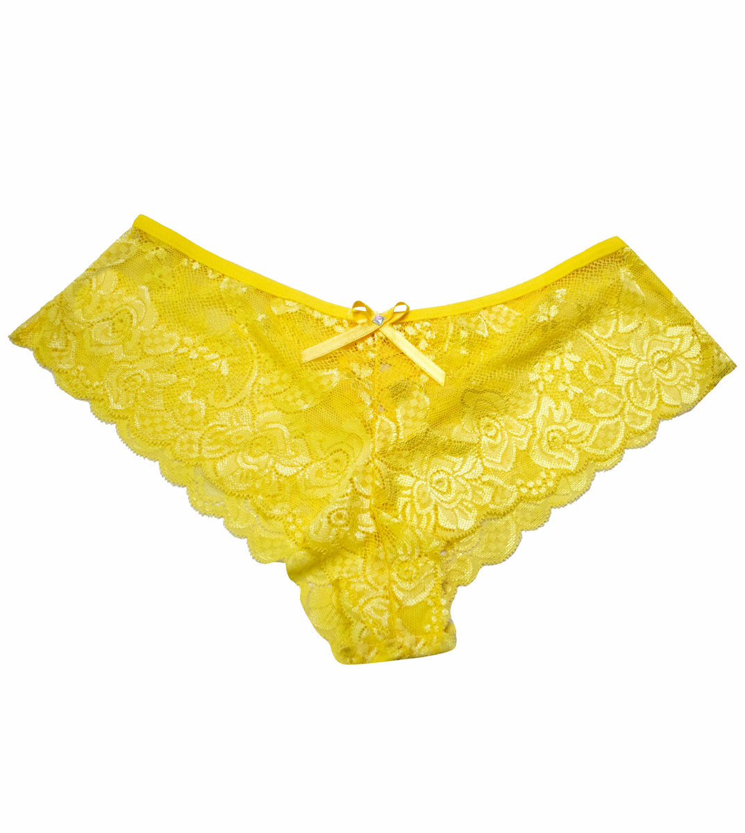 Cachetero en encaje de la suerte amarillo– Feria del Brasier