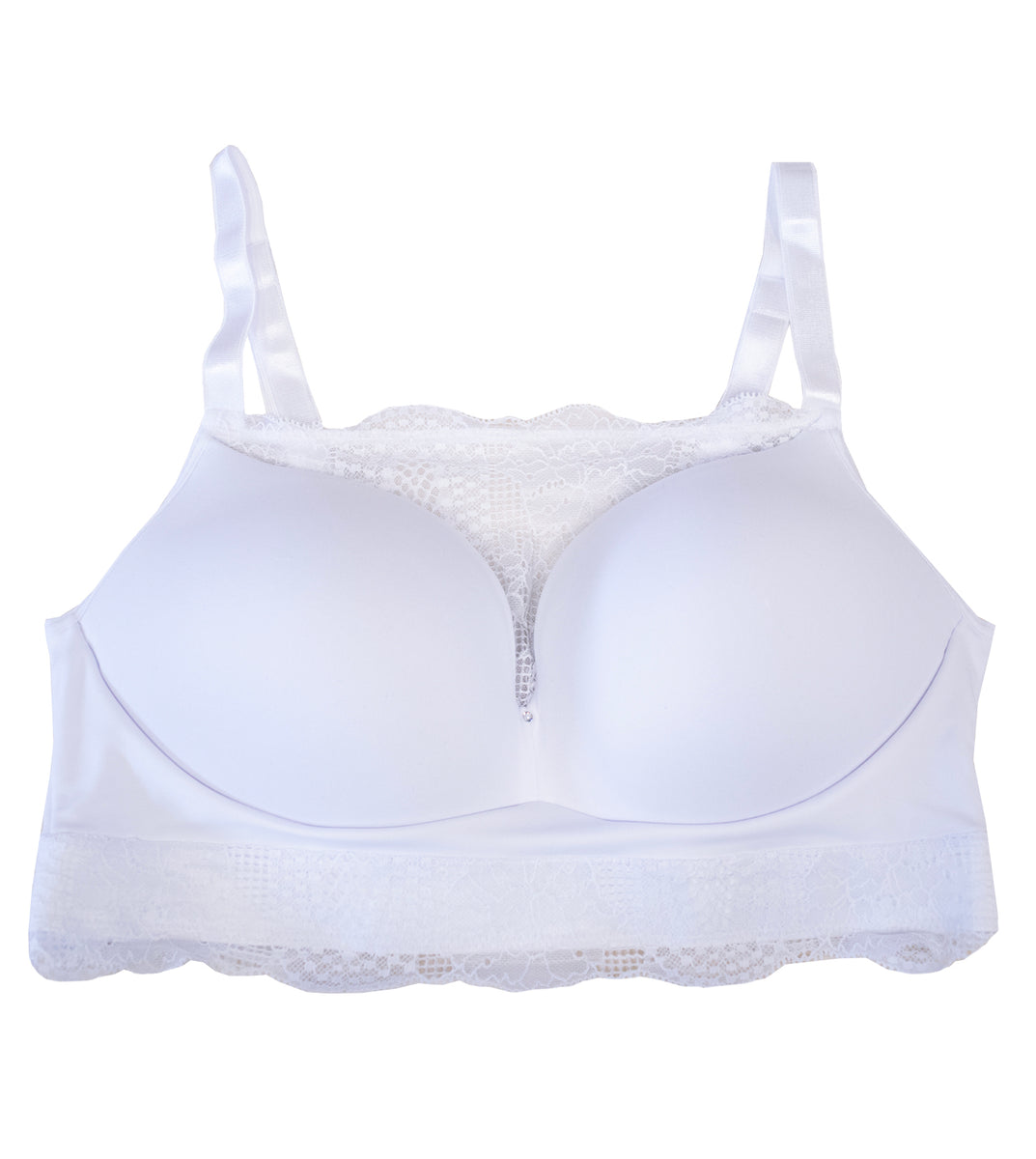 Top bra de alto cubrimiento con detalles en encaje Cher France– Feria ...